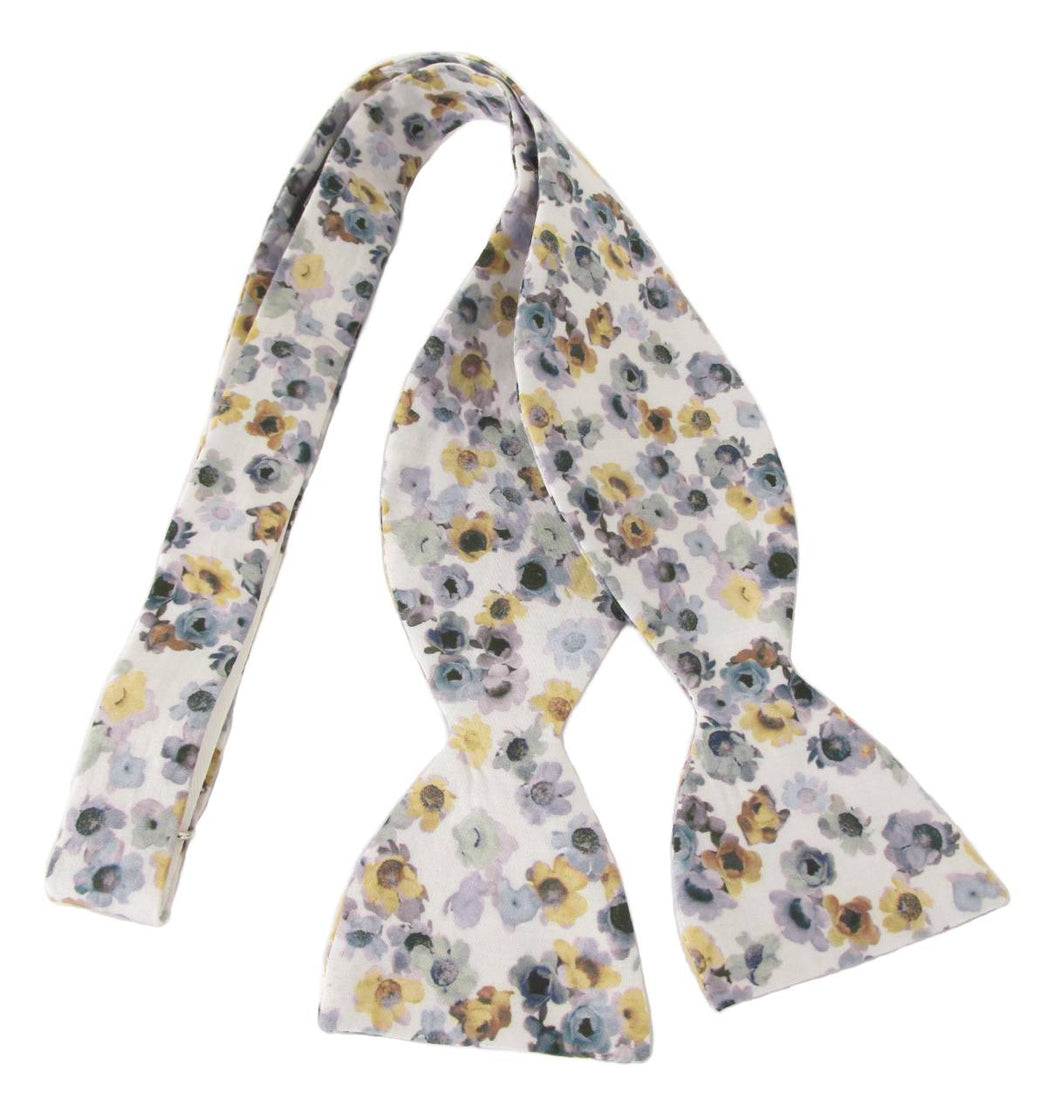 Australian Daisy Lilac & Gold Self Tie Bow Tie by Van Buck | Liberty ...