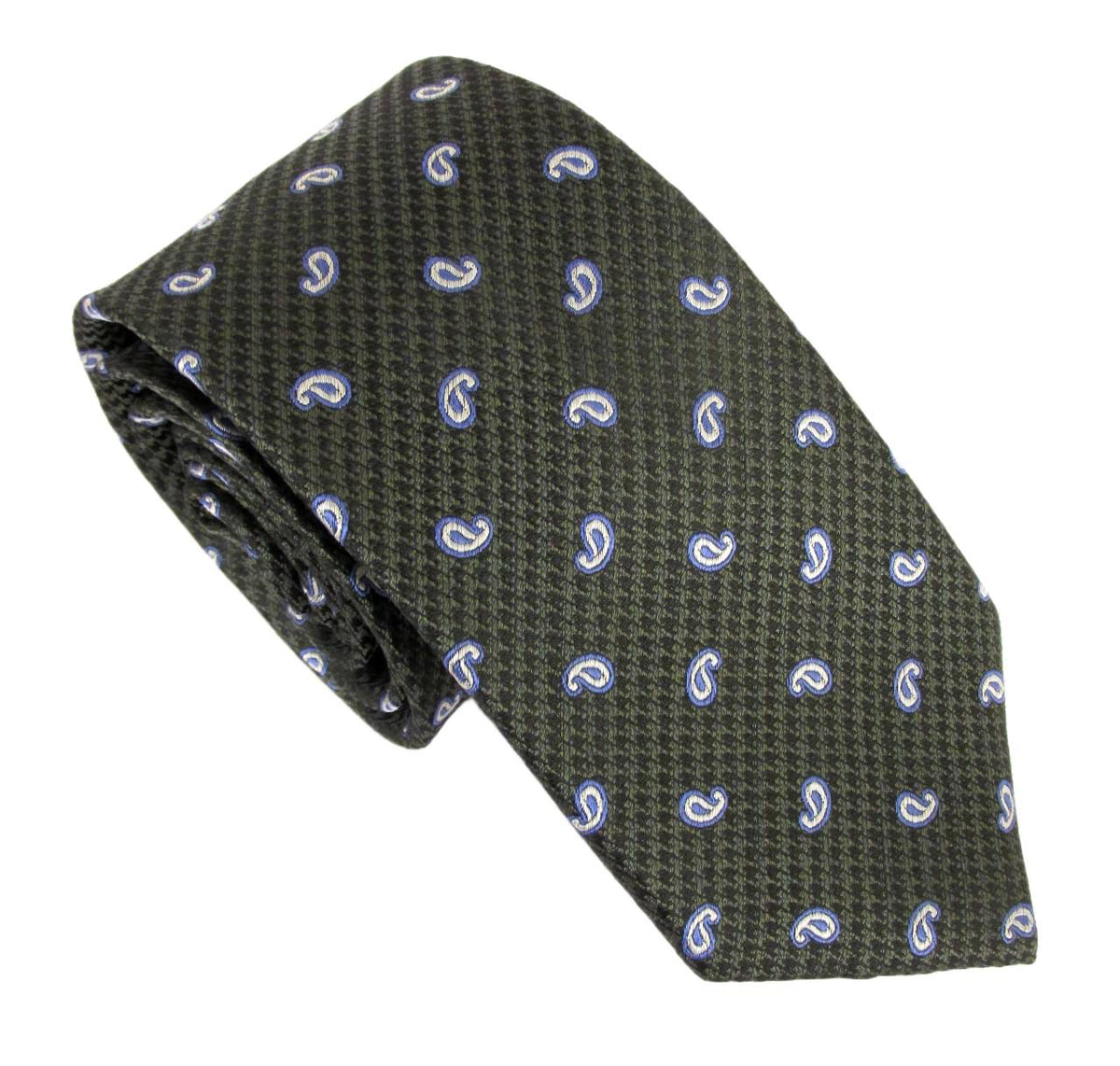 Green Small Teardrop Paisley Red Label Silk Tie by Van Buck – Van Buck ...