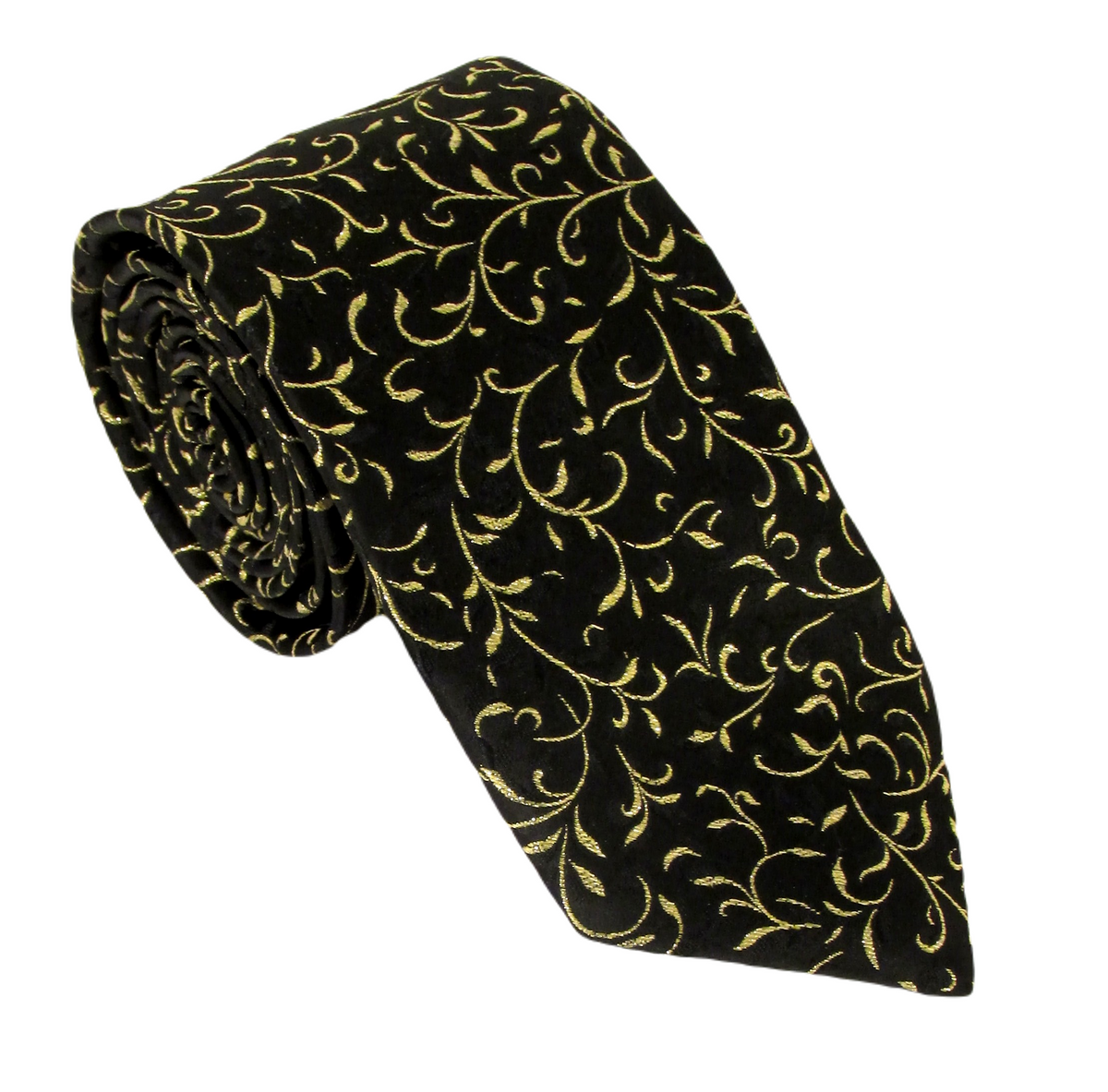 Sparkly Gold Vine Tie by Van Buck | Gold Swirl Tie | Christmas Tie ...
