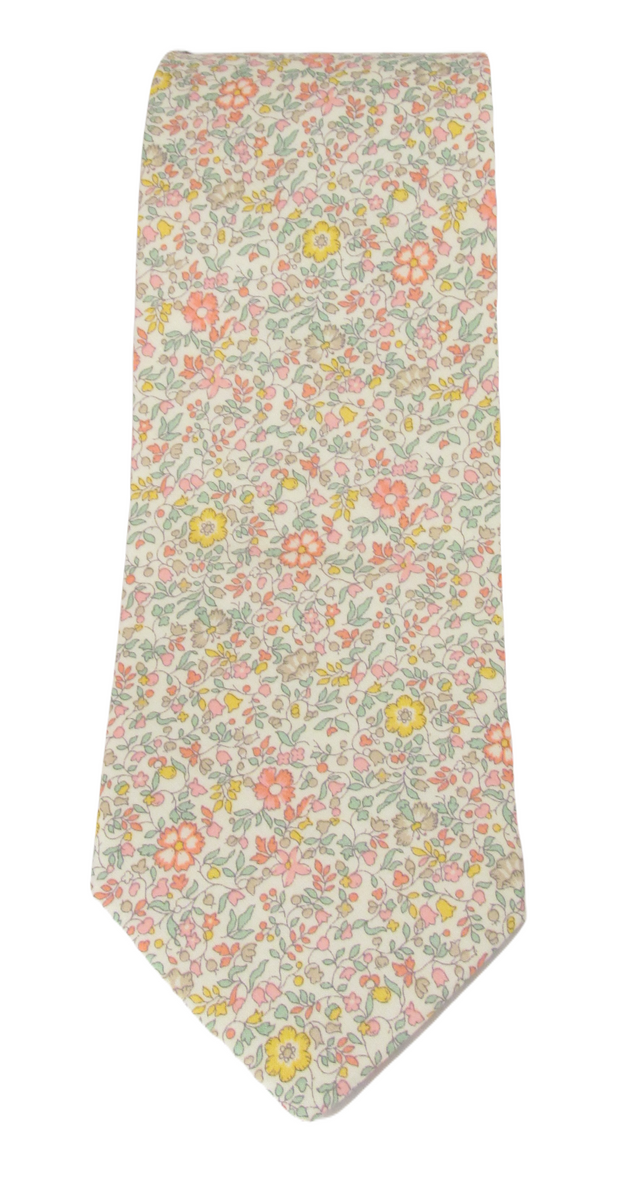 Katie & Millie Cream Cotton Tie Made with Liberty Fabric | Liberty Tie ...