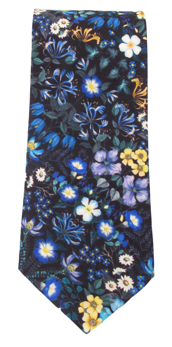 Mary Patricia Blue Cotton Tie Made with Liberty Fabric | Liberty Tie ...