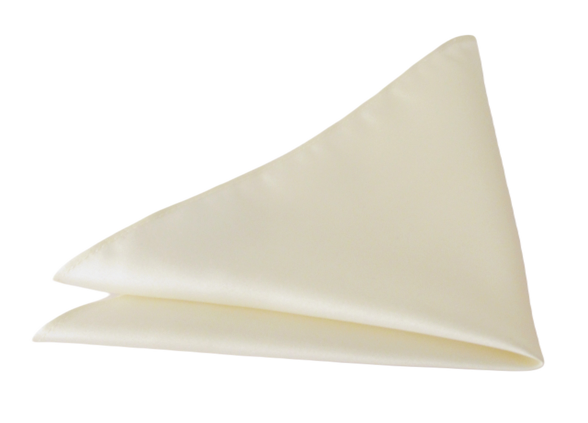 Ivory Satin Wedding Pocket Square by Van Buck | Wedding Pocket Square ...