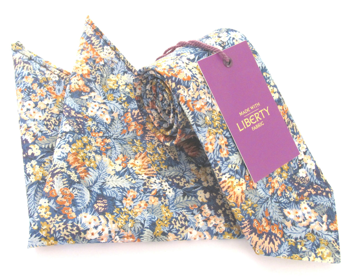 Connie Evelyn Cotton Tie & Pocket Square Made with Liberty Fabric ...