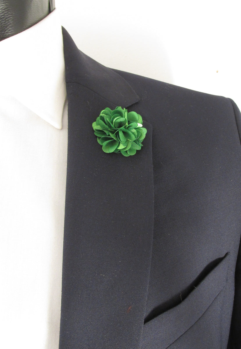 Emerald Green Flower Lapel Pin – Van Buck England