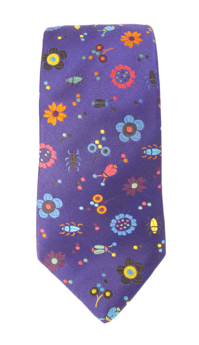 Van Buck Limited Edition Purple Wildlife Diamond & Spot Silk Tie | Van ...