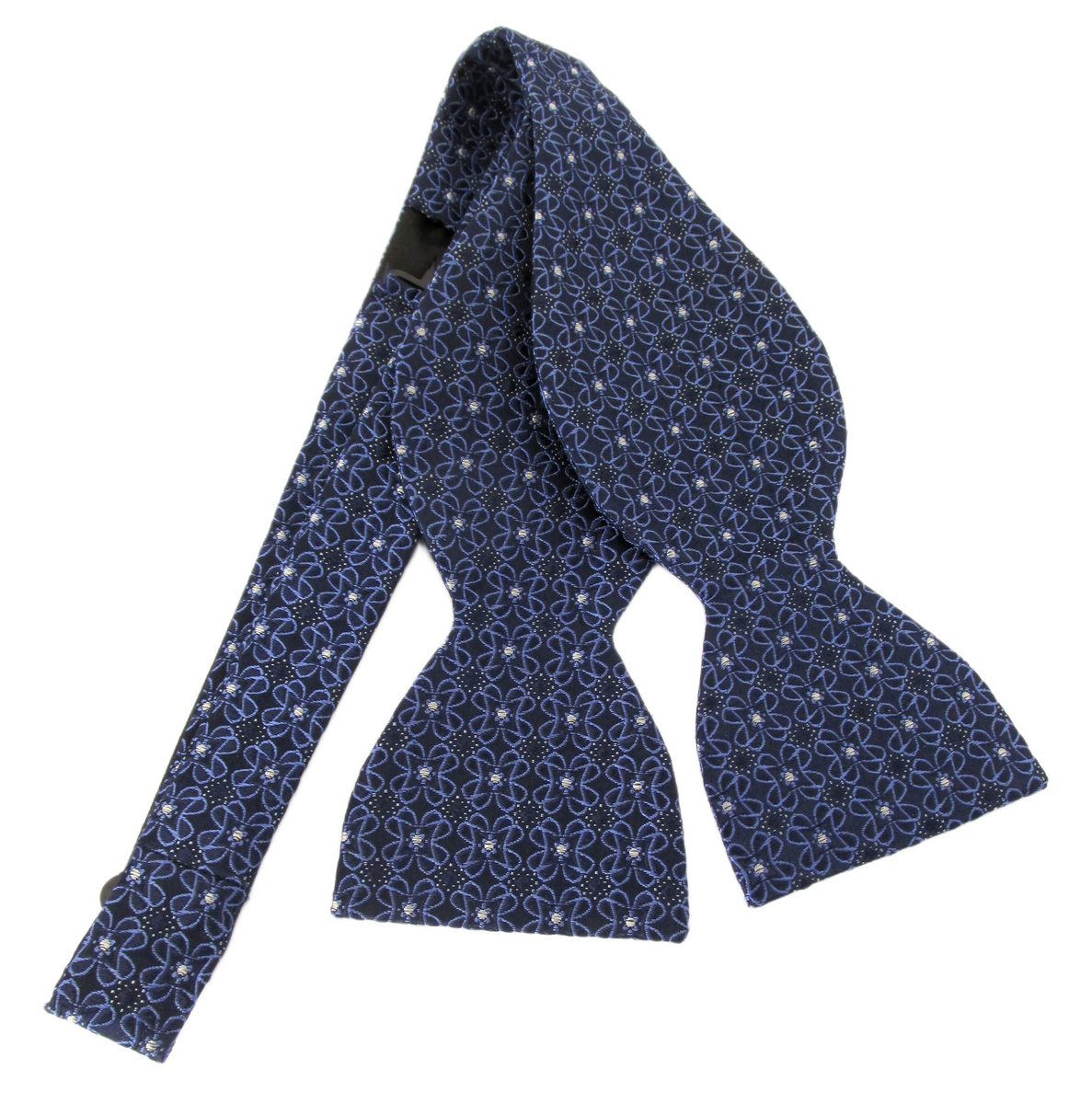 Navy Kaleidoscope Self-Tied Silk Bow Tie by Van Buck | Bow Tie | Van ...