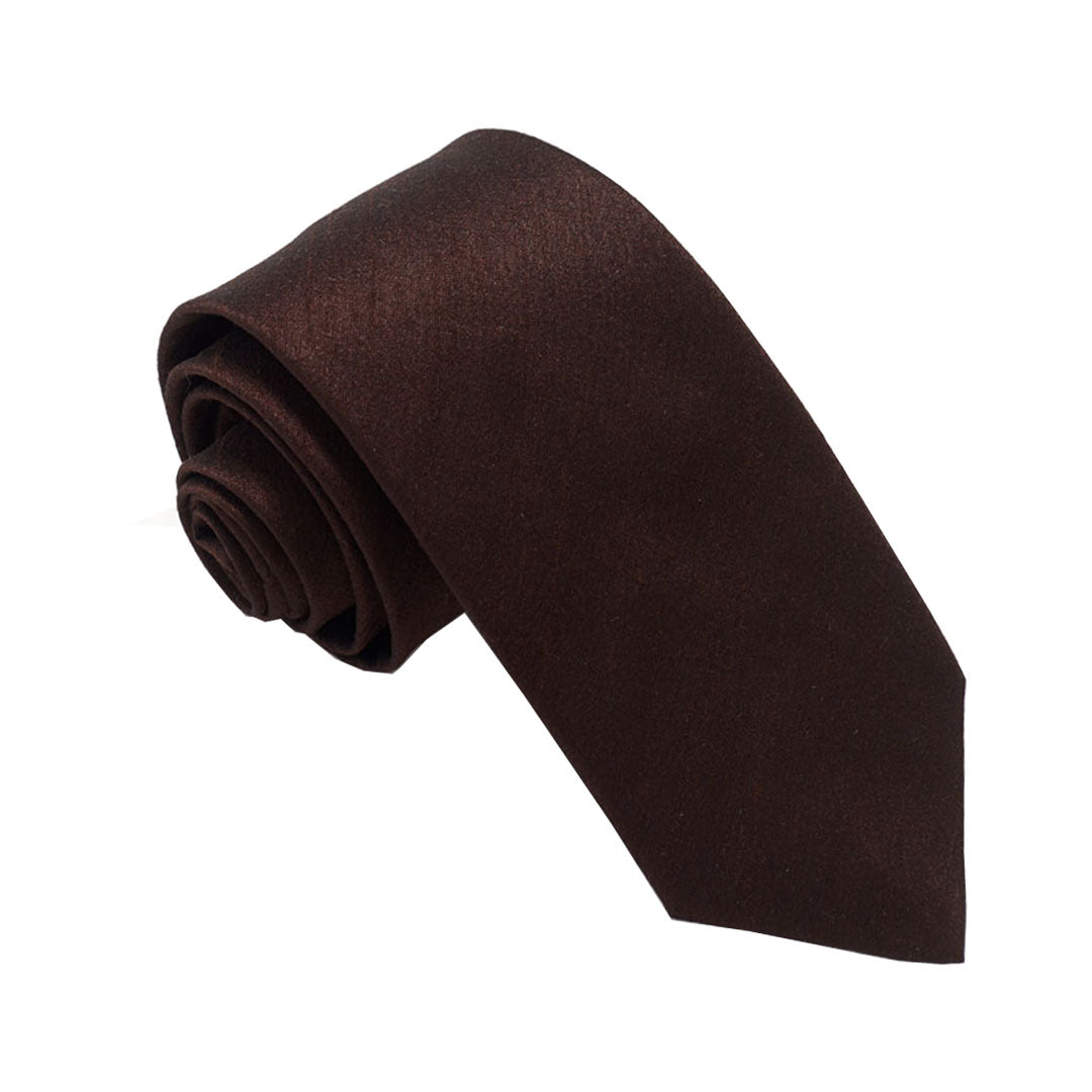 Brown Slub Slim Wedding Tie by Van Buck | Brown Wedding Tie | Wedding ...