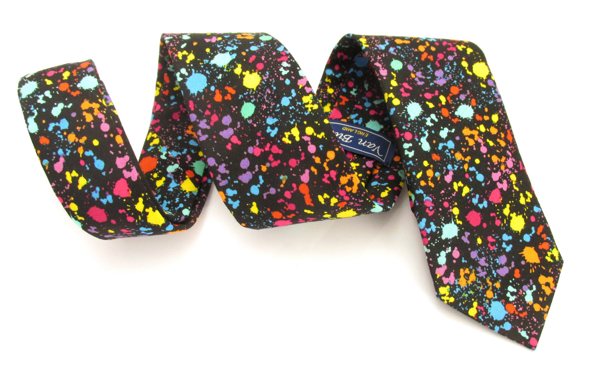Paint Splatter Cotton Tie by Van Buck – Van Buck England