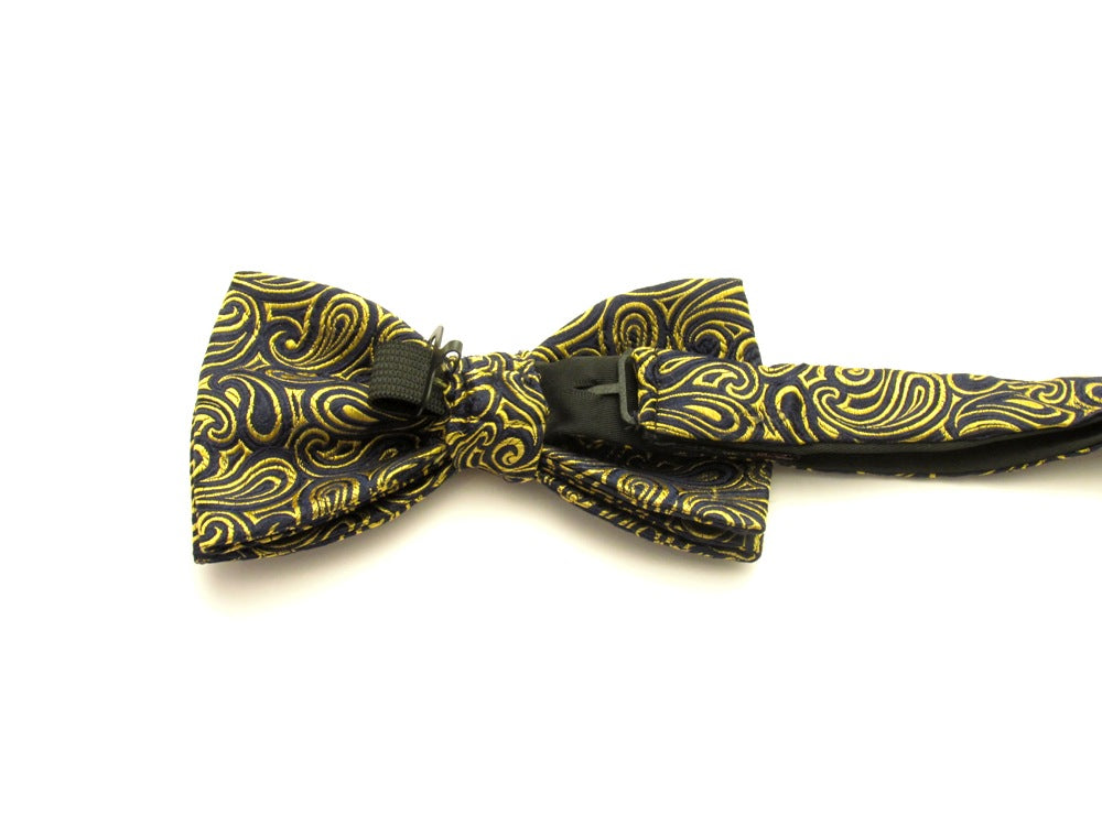 Gold Paisley Silk Bow Tie by Van Buck | Bow Tie | Van Buck Bow Ties ...