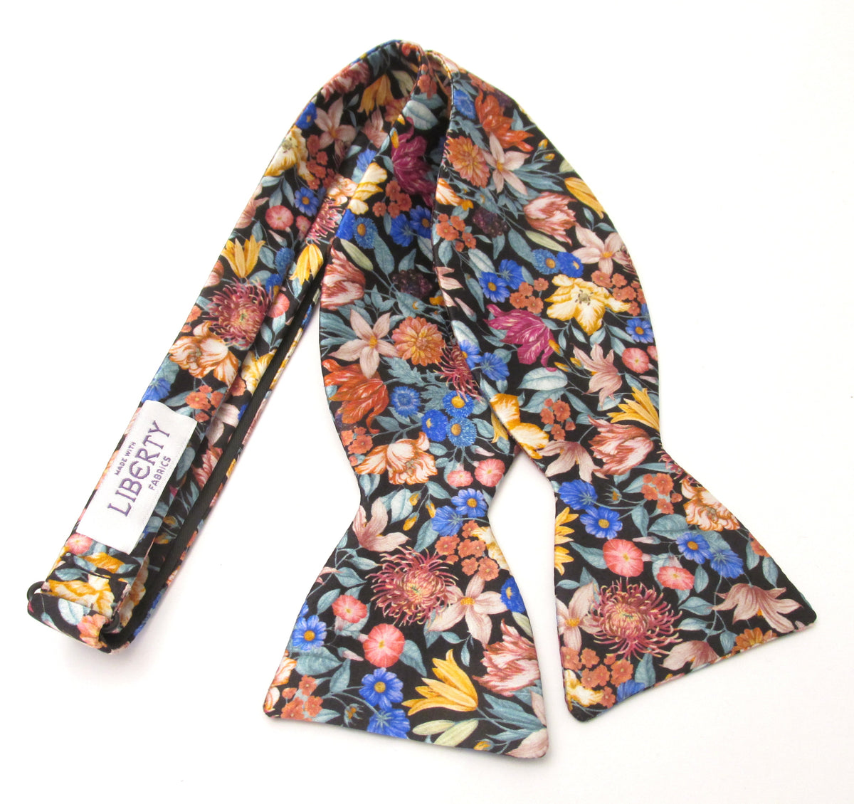 Royal Garland Orange Silk Bow Tie Made with Liberty Fabric | Liberty ...