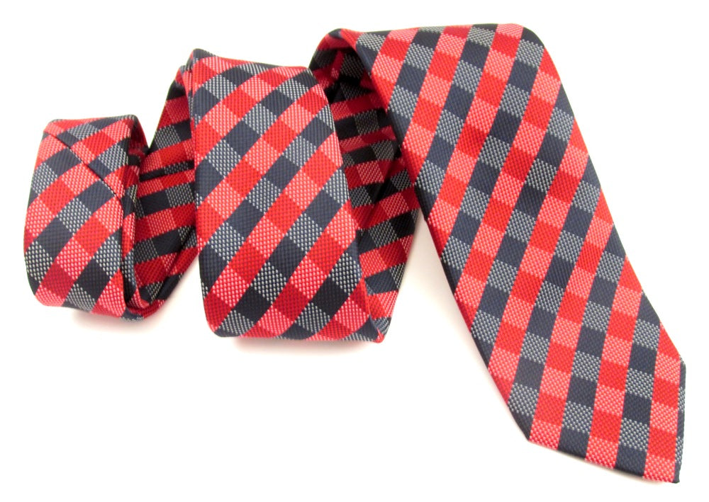 Red Chequered Fancy Tie by Van Buck Tie – Van Buck England