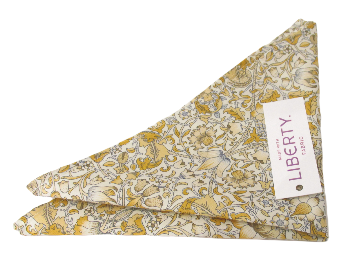 Lodden Mustard Organic Cotton Pocket Square Made with Liberty Fabric ...