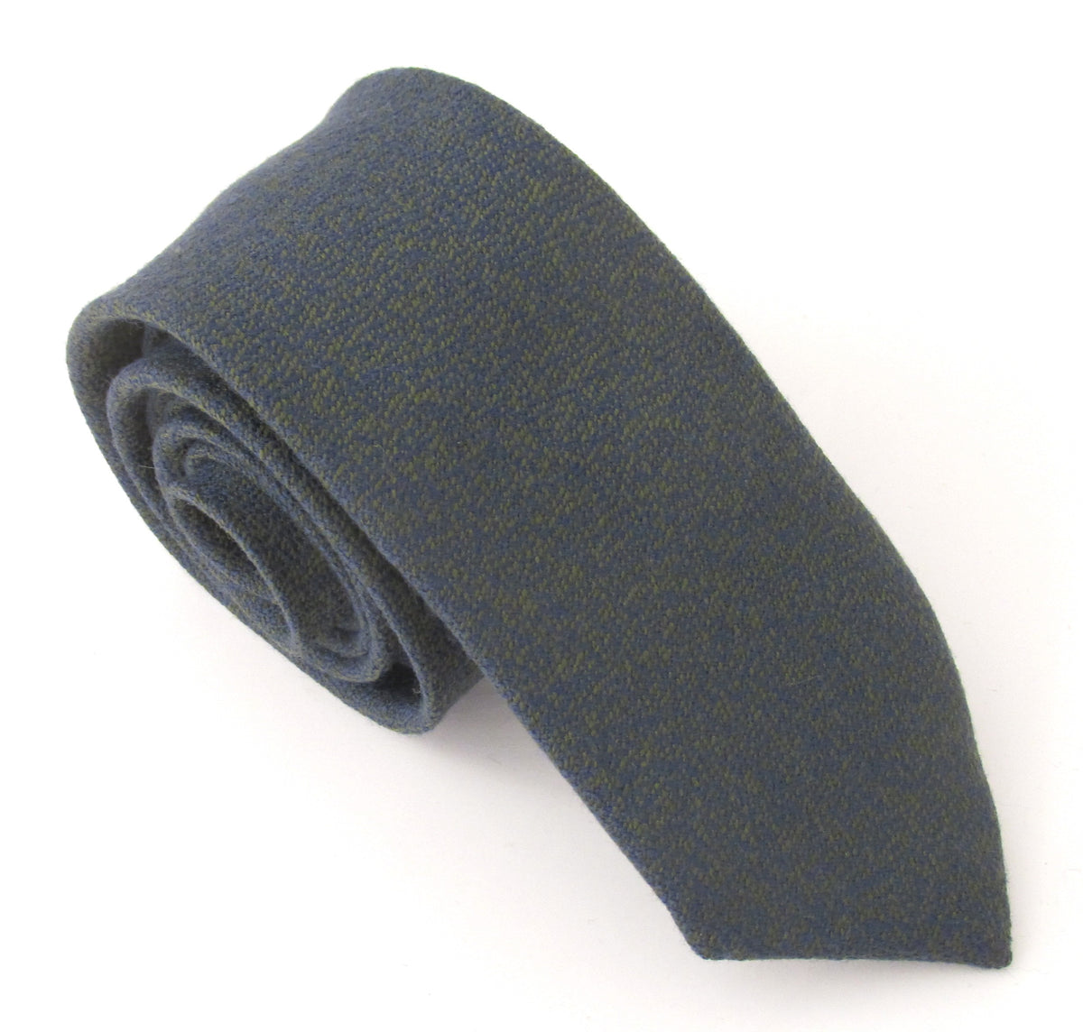 Navy & Green Munropsun Wool Tie by Van Buck | Rust Wool Tie | Wool Tie ...