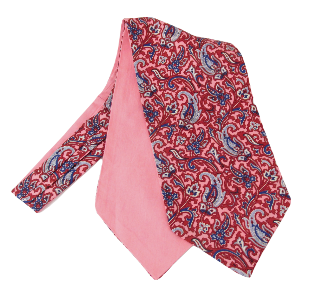 Pink & Sky Blue Paisley Silk Cravat by Van Buck – Van Buck England