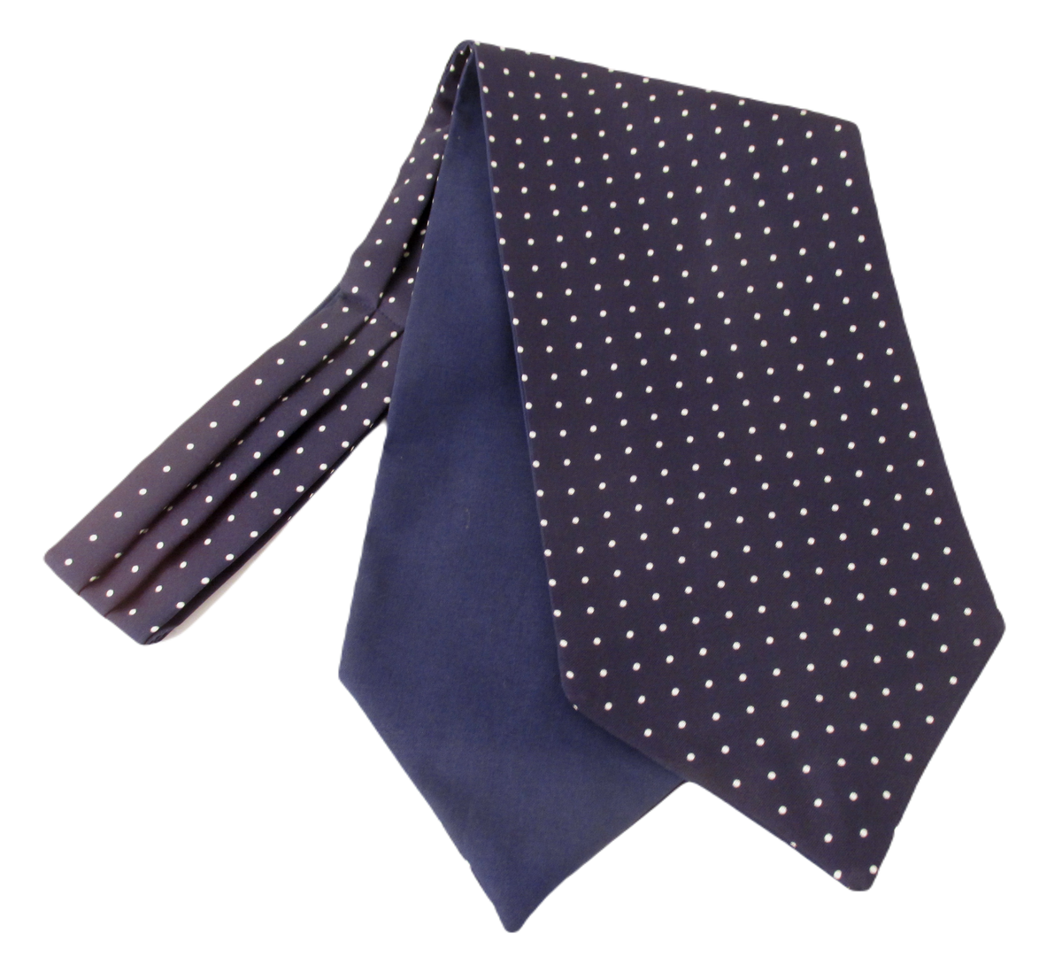 Navy with White Dot Silk Cravat by Van Buck – Van Buck England