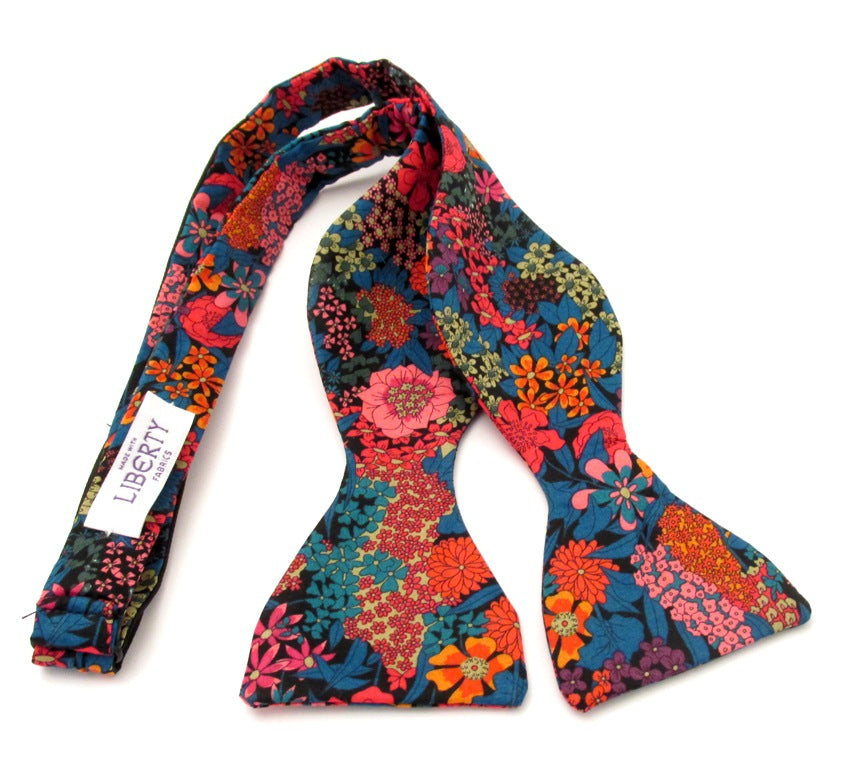Liberty Print Ciara Orange Self Tie Bow Tie by Van Buck | Liberty Print ...