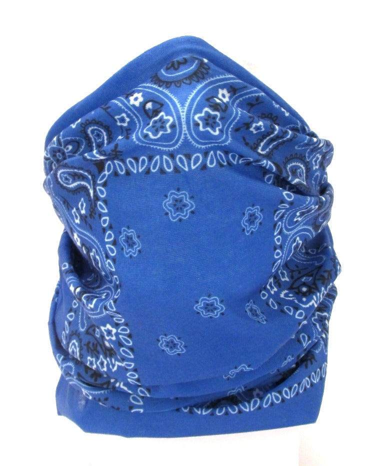 Royal Blue Medallion Paisley Snood | Snoods | Snoods For Men | Buff ...