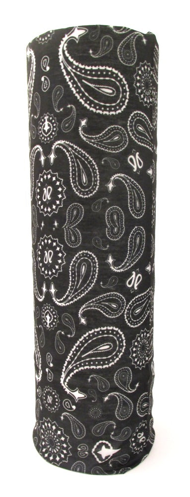 Black Paisley Snood | Snoods | Snoods For Men | Buff | Scarf | Snood ...
