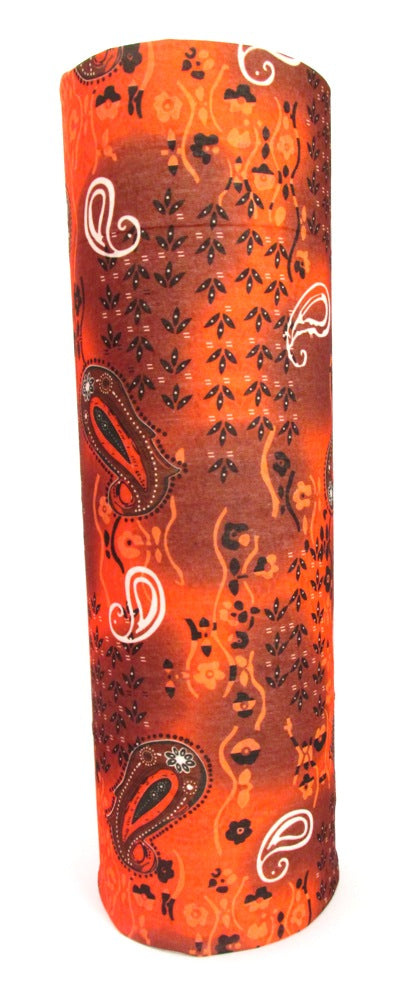 Burnt Orange Abstract Paisley Snood | Snoods | Snoods For Men | Buff ...