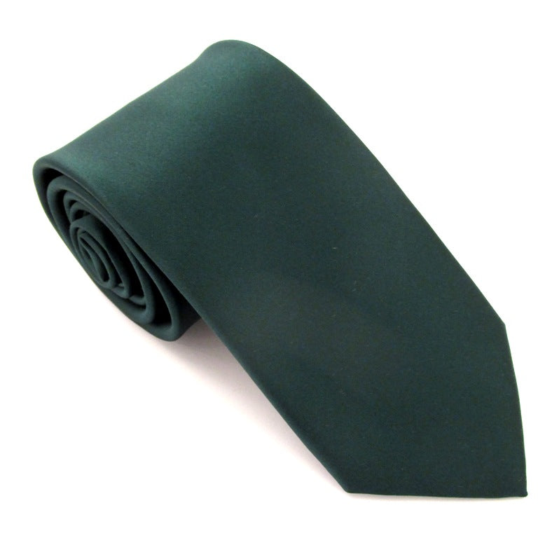 Dark Forest Green Satin Wedding Tie By Van Buck | Green Wedding Tie ...