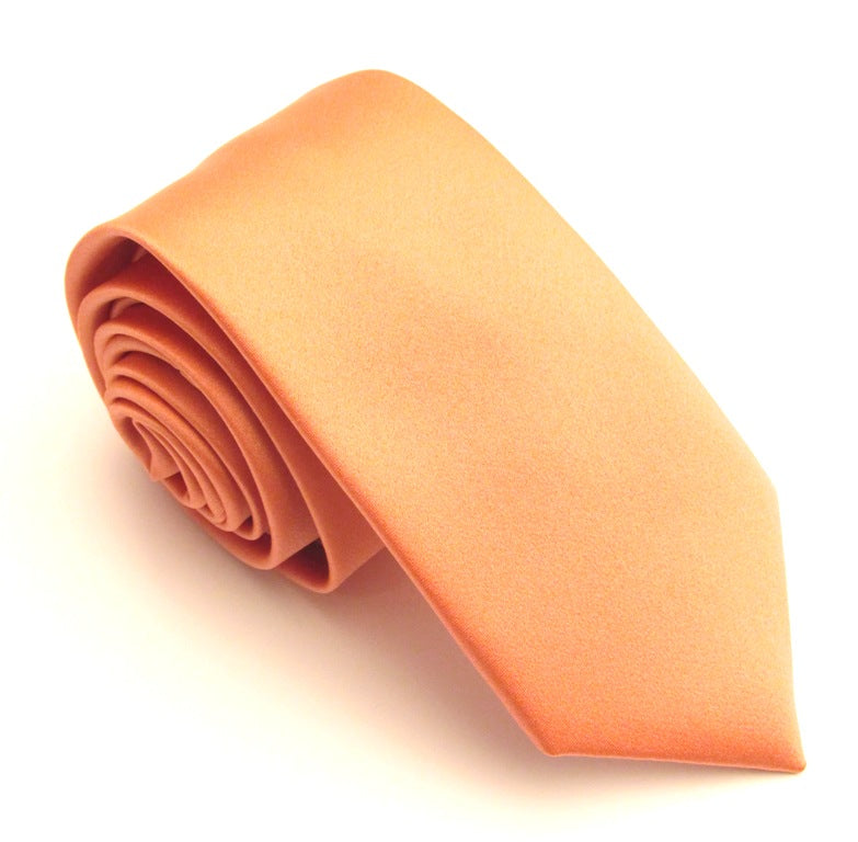 Melon Satin Wedding Tie by Van Buck – Van Buck England