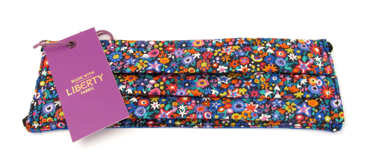 Liberty Print Dazzle Cotton Pleated Face Covering / Mask - Adult ...