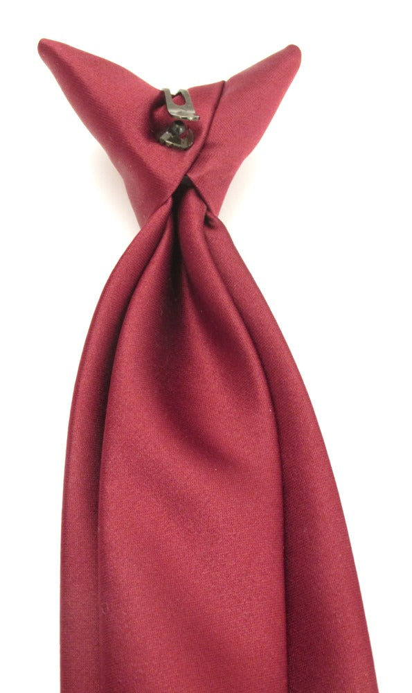 Cherry Red Satin Clip On Tie by Van Buck – Van Buck England