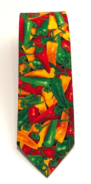 Chilli Pepper Cotton Tie by Van Buck | Peppers Tie | Food Ties | Food ...