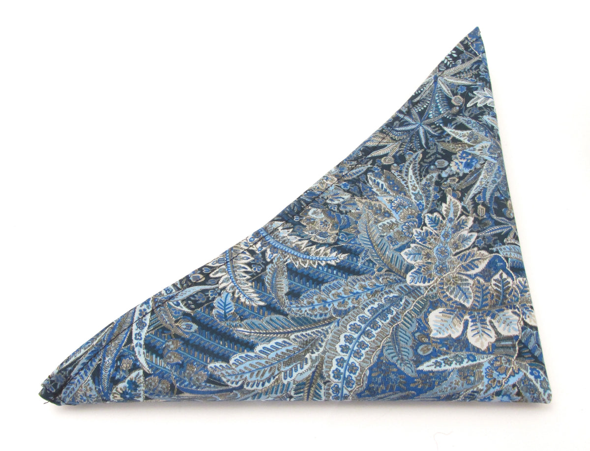 Grosvenor Voyage Cotton Pocket Square Made with Liberty Fabric ...