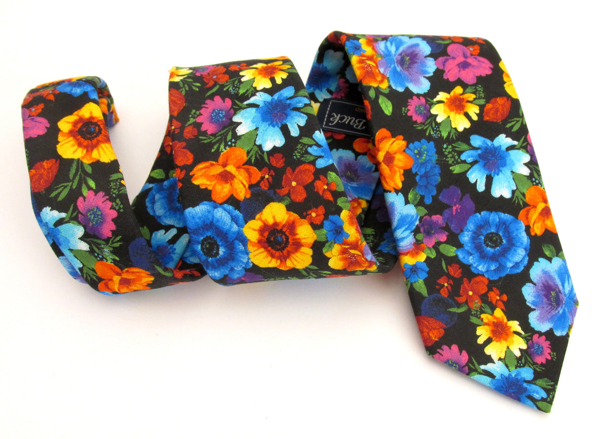 Bold Floral Cotton Tie by Van Buck | Floral Tie | Ties | Van Buck Tie ...