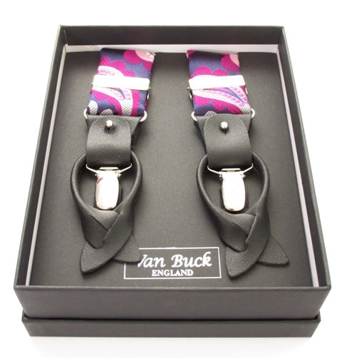 Van Buck Limited Edition Large Pink Paisley Silk Trouser Braces ...