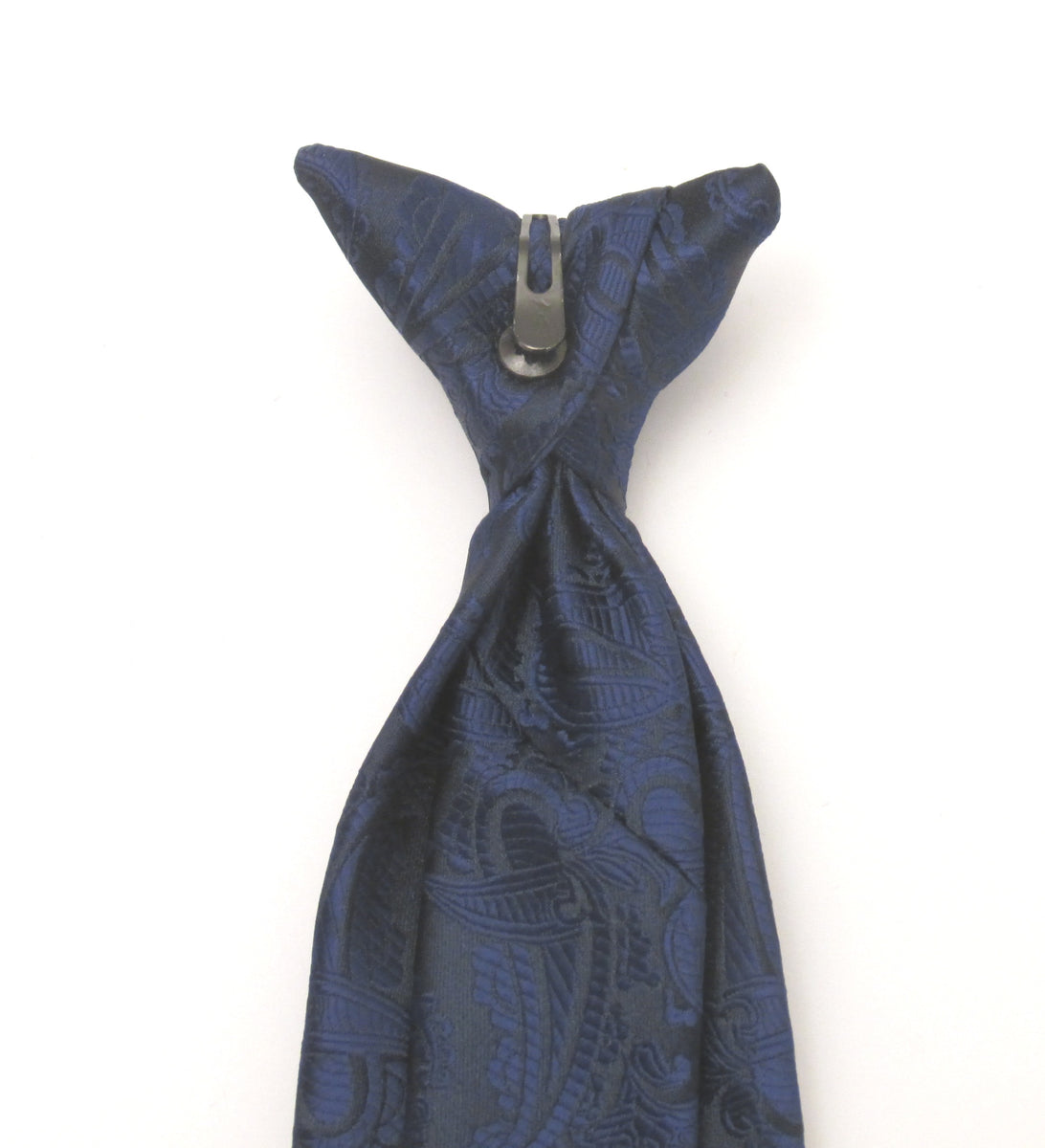 Navy Paisley Clip on Tie by Van Buck – Van Buck England
