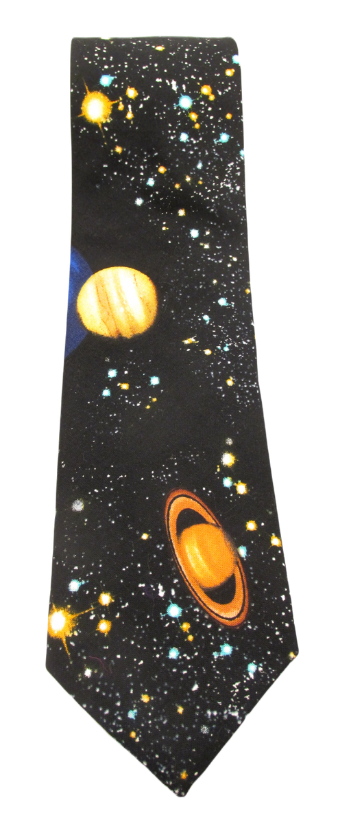 Space Planets Cotton Tie by Van Buck | Moon Tie | Van Buck Tie – Van ...