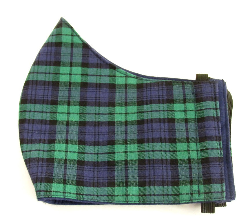 Black Watch Tartan Face Covering - Tartan Mask - Stylish Mask – Van ...