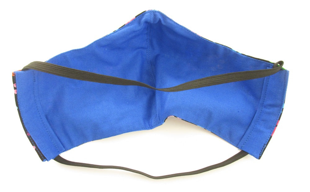 Multi-Coloured Paw Print Face Covering / Mask - Adult Washable Cotton ...