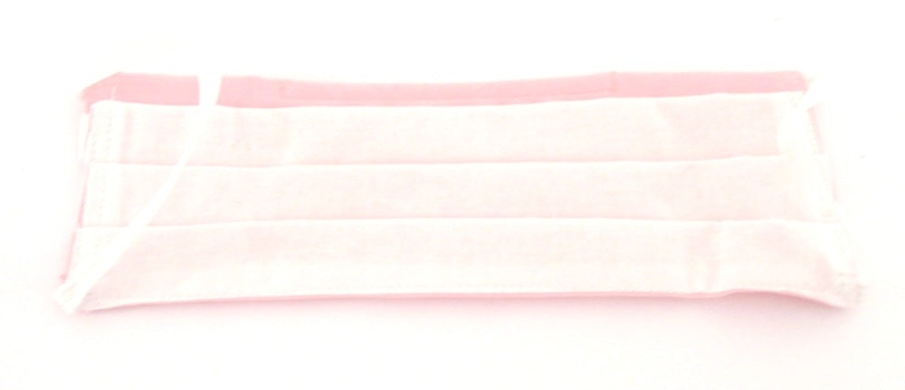 Plain Pink Pleated Face Covering - Adult Washable Cotton Mask - Stylish ...
