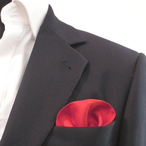 Red Plain Silk Pocket Square by Van Buck | Pocket Square | Red Pocket ...