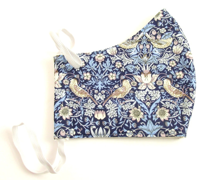 Liberty Print Strawberry Thief Face Covering - Adult Washable Cotton ...