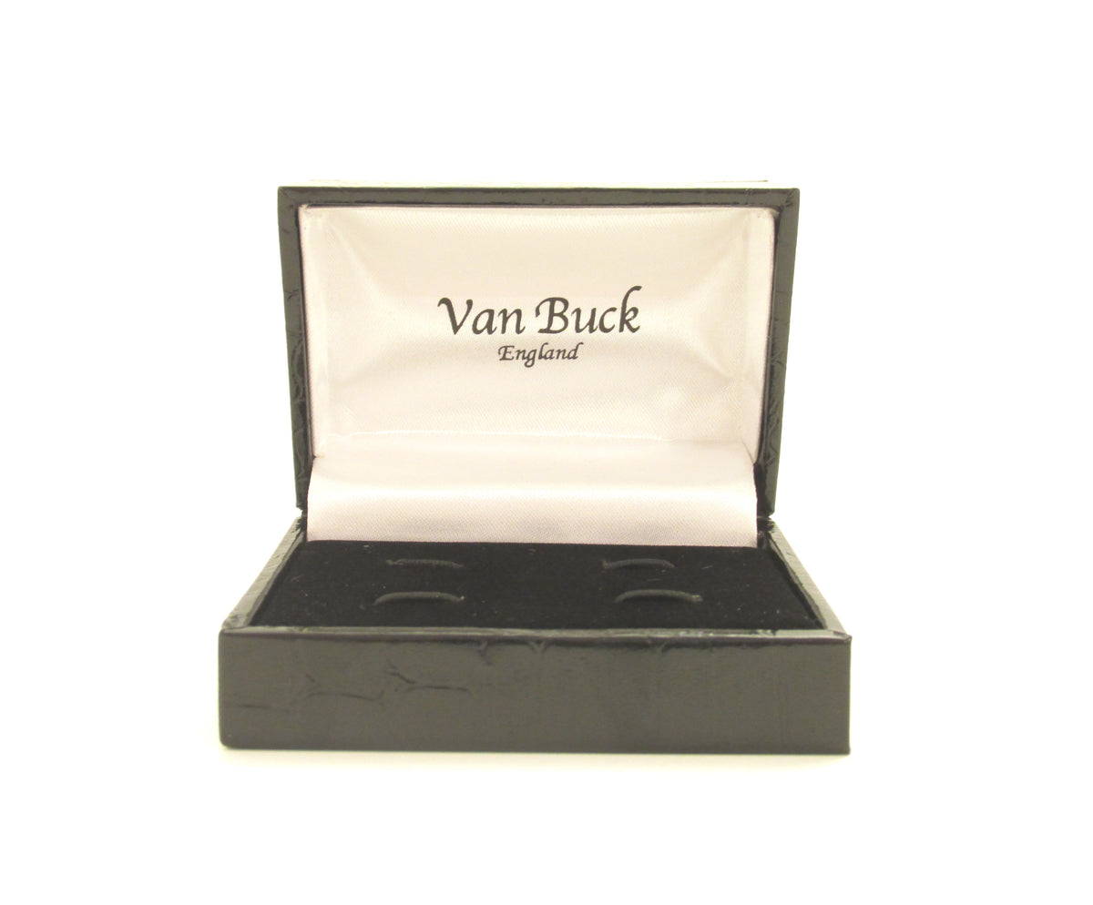 Silver Brushed Arched Cufflinks by Van Buck – Van Buck England