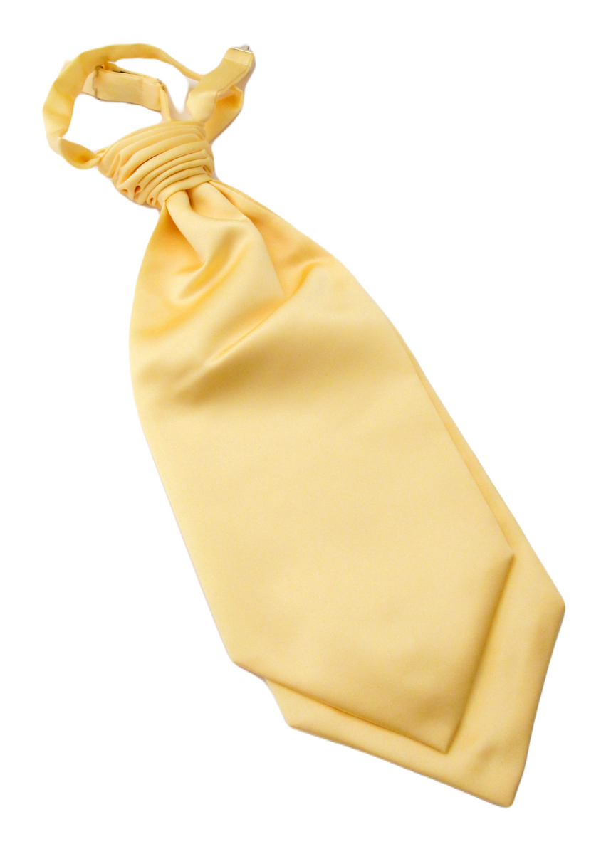 Lemon Satin Wedding Cravat by Van Buck | Van Buck Cravat – Van Buck England