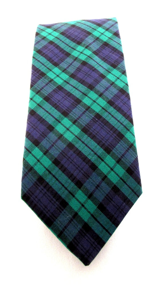 Black Watch Tartan Cotton Tie by Van Buck – Van Buck England